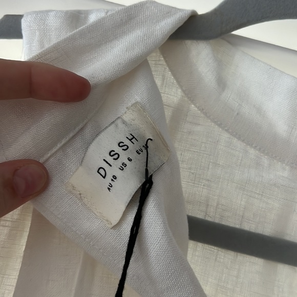 DISSH | Dresses | Dissh Aisle White Linen Panel Mini Dress Wedding | Poshmark